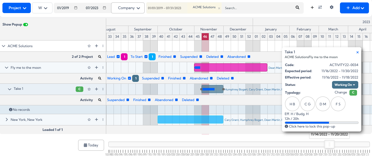 How To Track Activities In The Gantt Chart Virtus Flow
