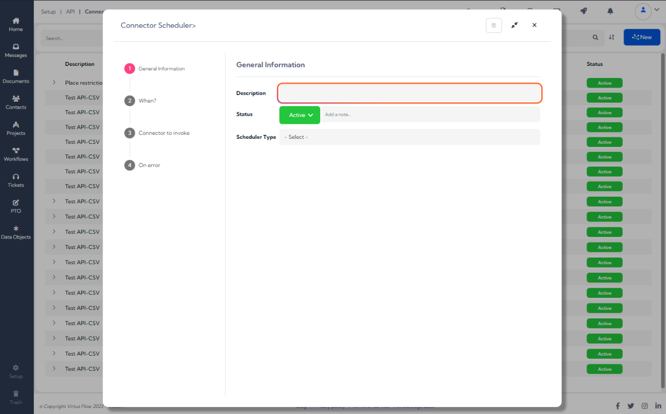API Connector Scheduler – Virtus Flow