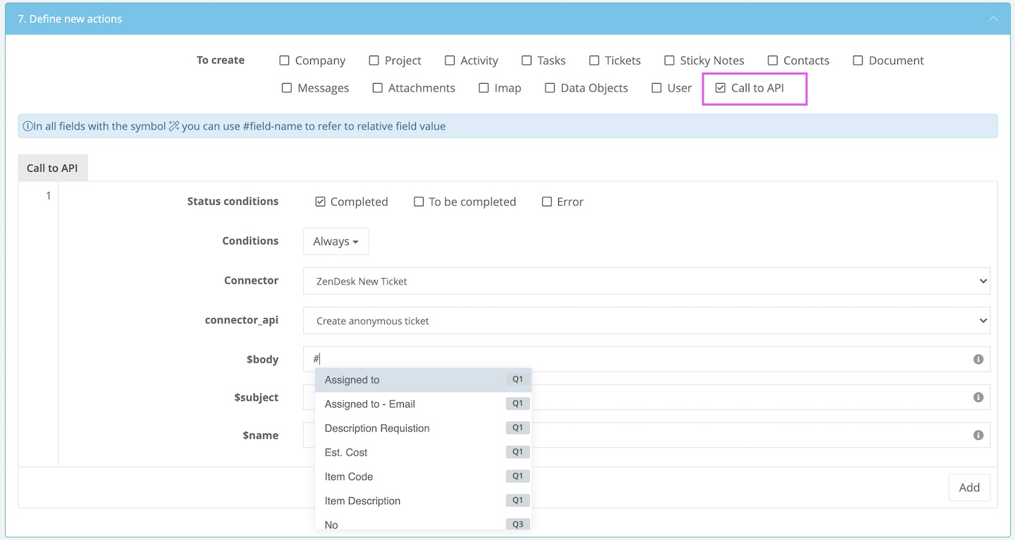How to use API and Connectors in your Processes – Virtus Flow