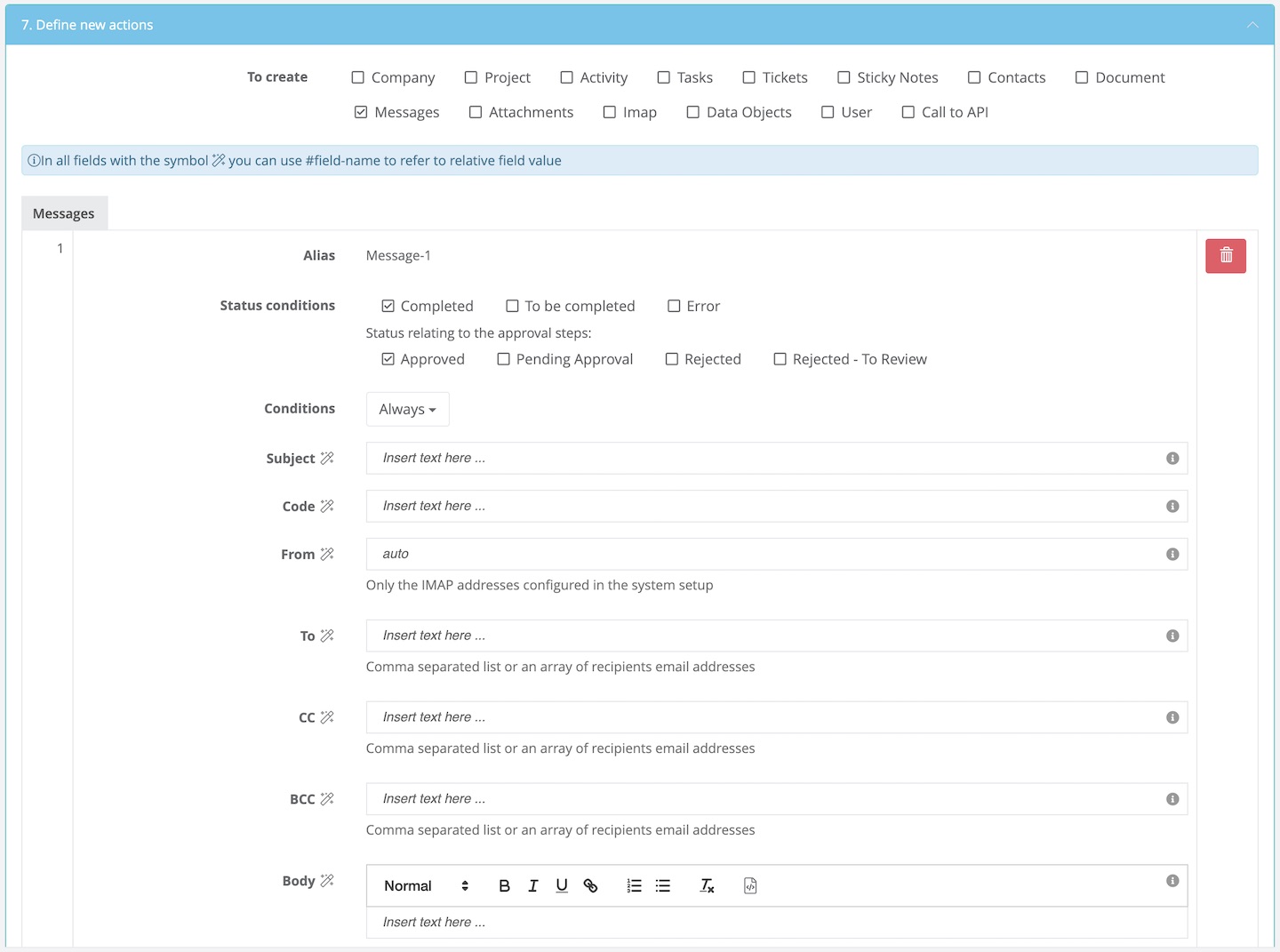 Add Actions – Virtus Flow
